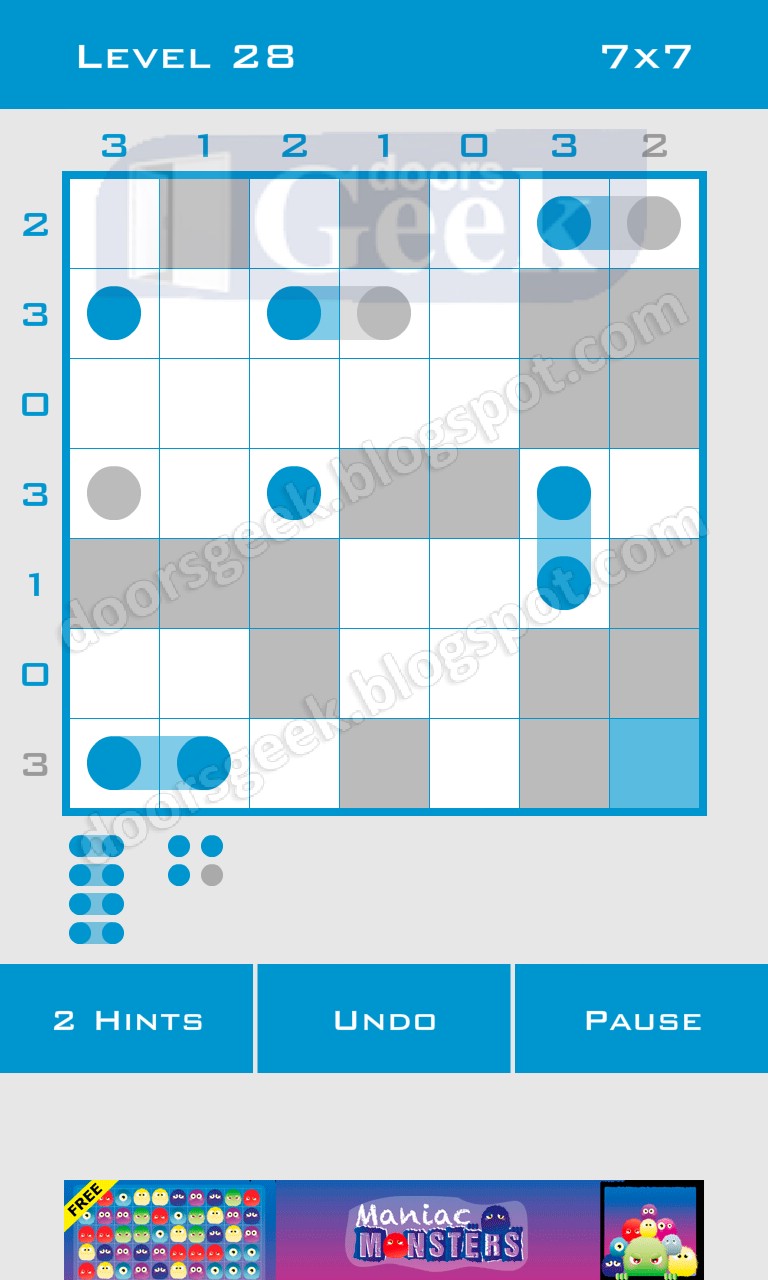 Logic Dots [7x7] Level 28 Solution ~ Doors Geek